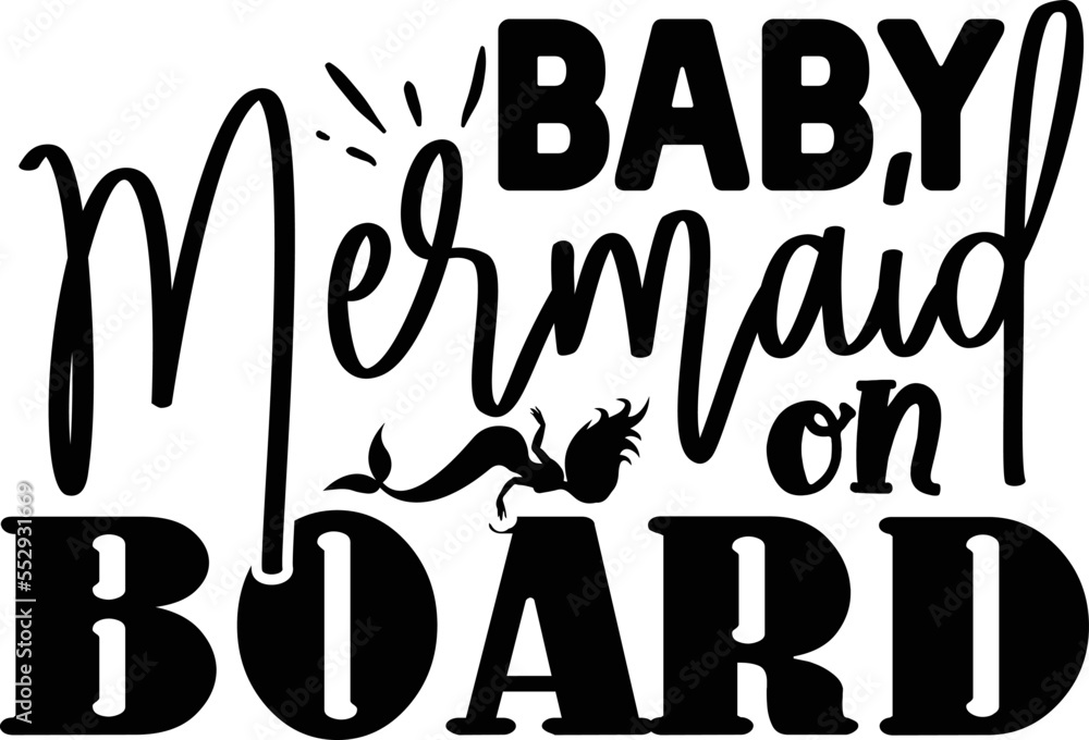 Mermaid SVG Bundle Stock Vector | Adobe Stock