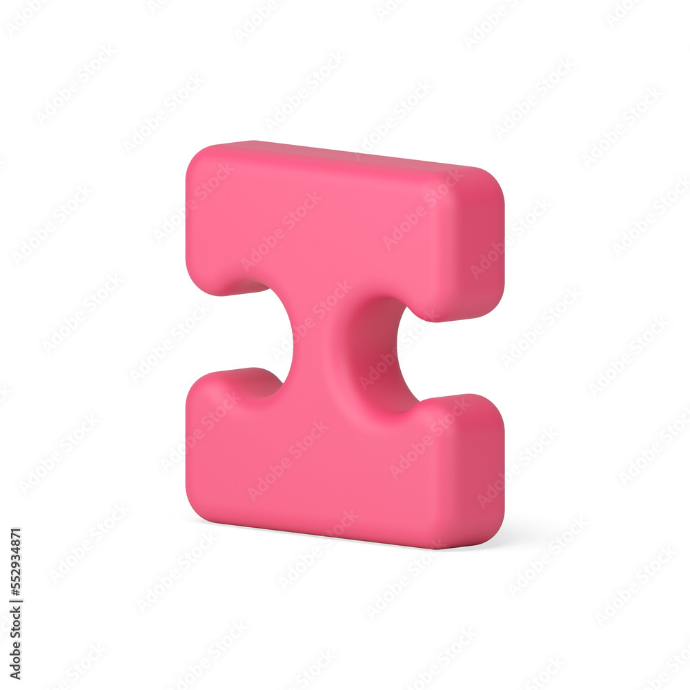 Jigsaw piece pink brainstorming puzzle detail for assembling riddle ...