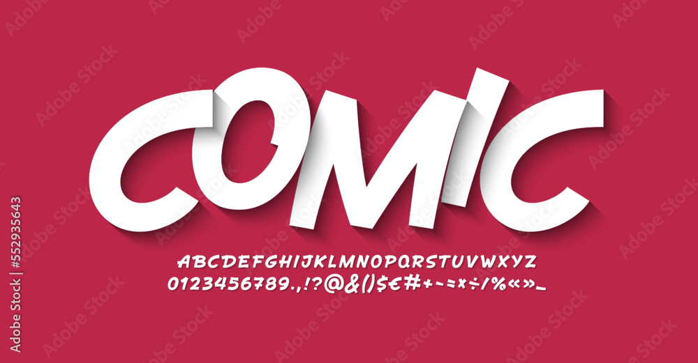 Comic handwritten font, script alphabet, calligraphy cursive typeface ...