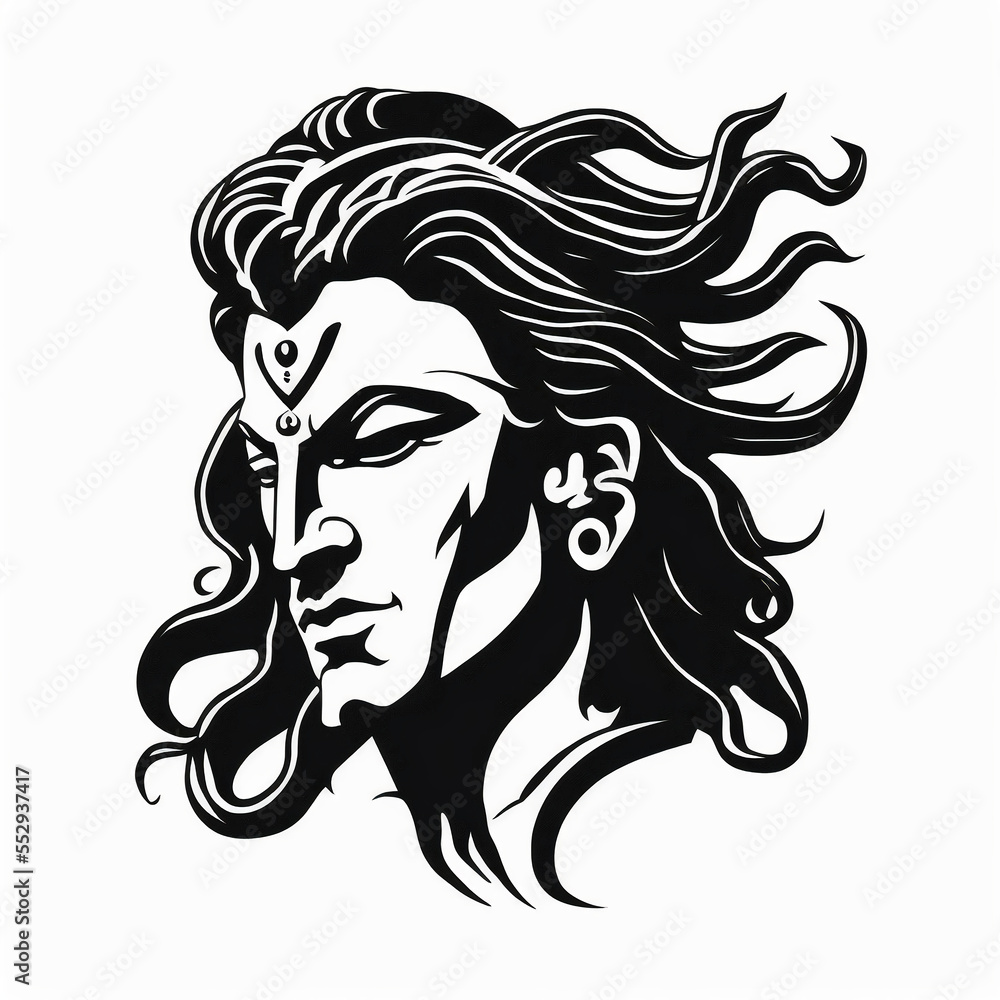 Shiva god vector for logo or design. Generative AI Stock Illustration ...