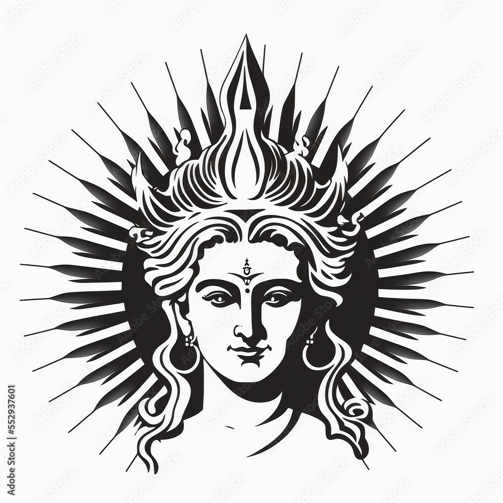 Brahma god vector for logo or design. Generative AI Stock Illustration ...