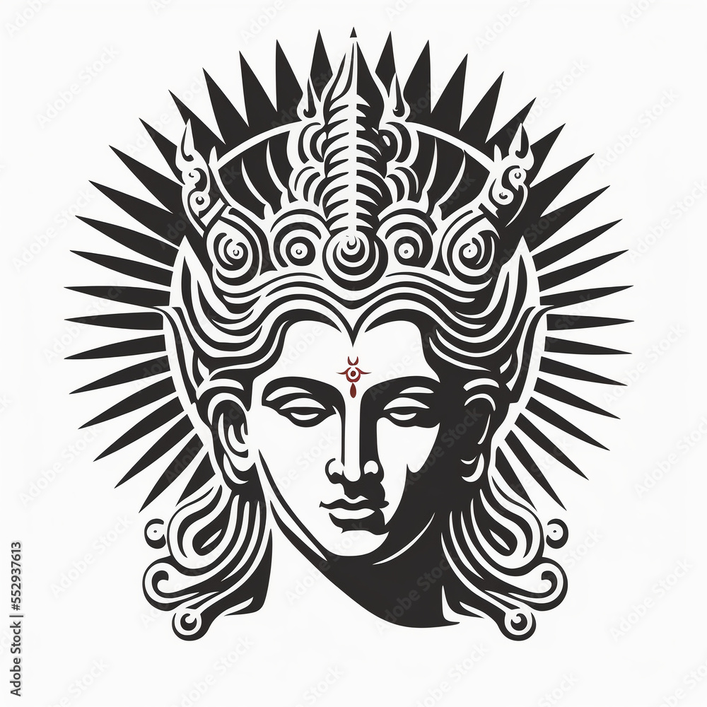 Brahma god vector for logo or design. Generative AI Stock Illustration ...