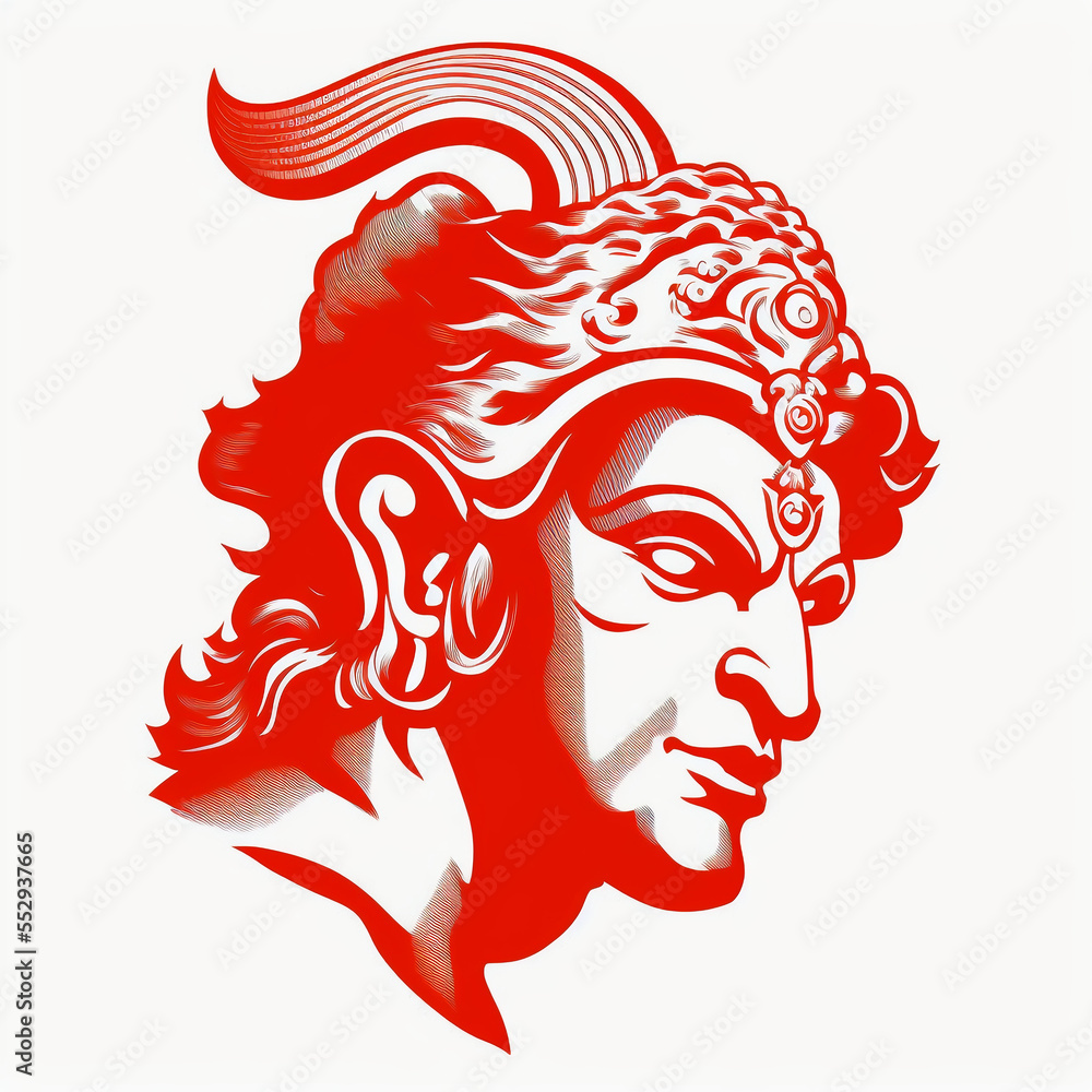 Hanuman god vector for logo or design. Generative AI Stock Illustration ...