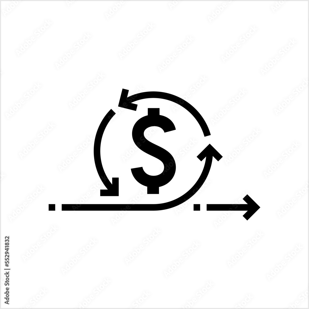 Photo & Art Print Cash Flow Icon, Money, Currency Flow, Inflow Outflow ...