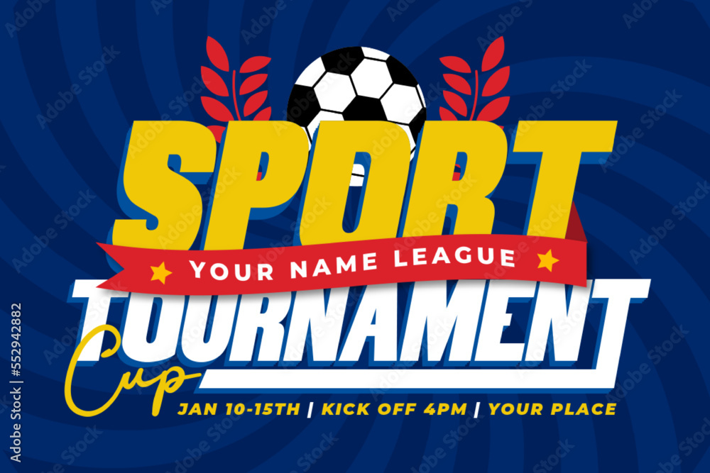 Football tournament sport event background design template simple and ...