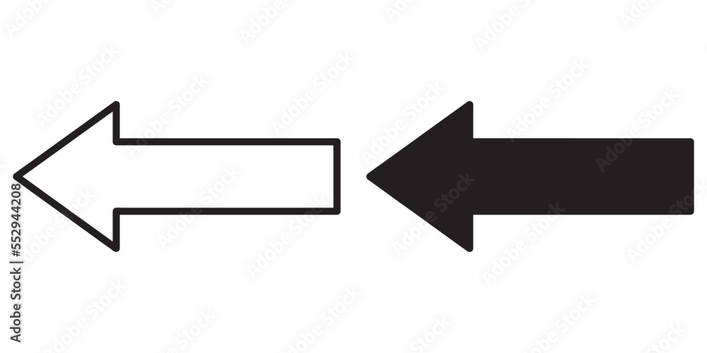 ofvs264 OutlineFilledVectorSign ofvs - arrow left vector icon ...