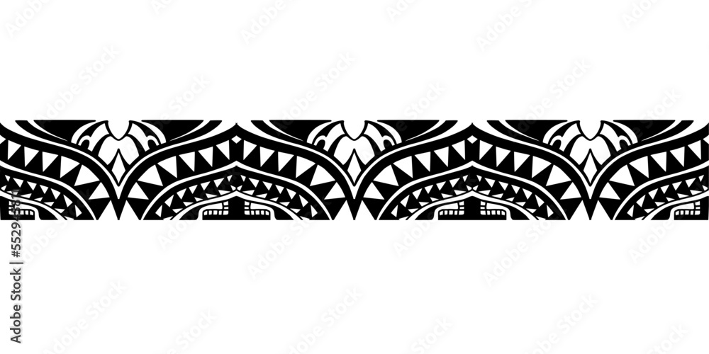 Wrap around arm polynesian tattoo design. Pattern aboriginal samoan ...