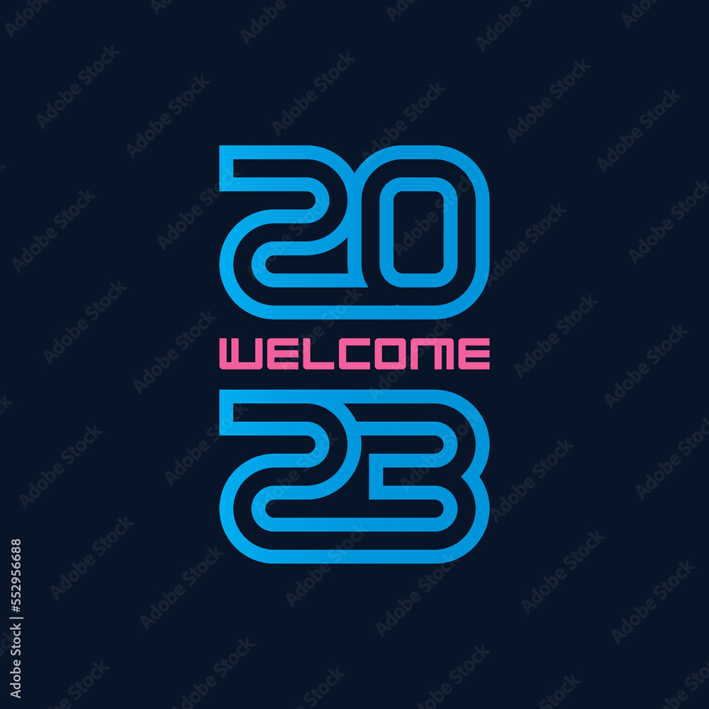 Welcome to 2023. Poster template for Night dance party 20 23. Modern ...