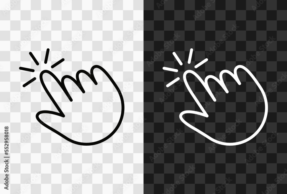 Click, high quality vector editable line icon. Click outline icon ...