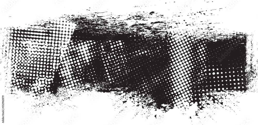 Glitch distorted geometric shape . Noise destroyed logo . Trendy defect ...