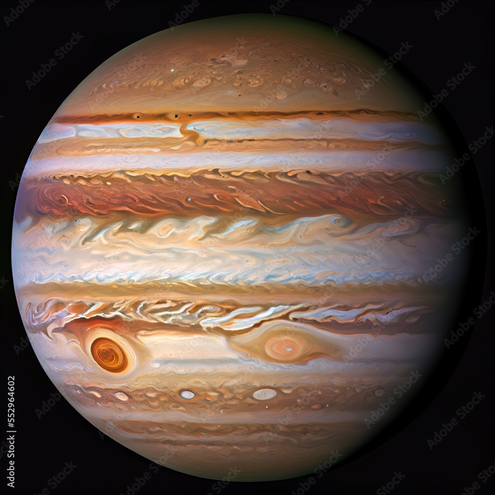 Jupiter Gas Giant Planet Telescope View Style of Webb Hubble - Digital ...