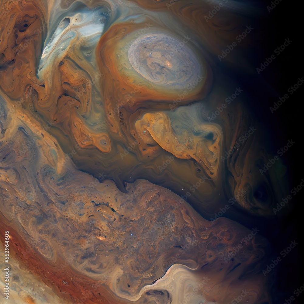 Jupiter Gas Giant Planet Telescope View Style of Webb Hubble - Digital ...