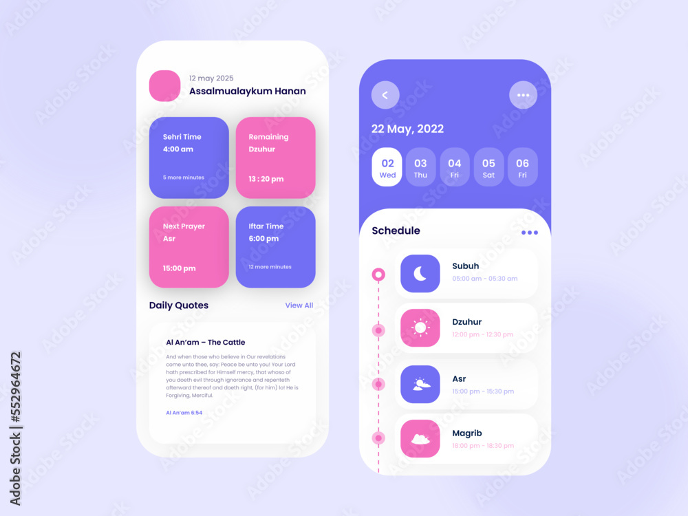 Modern Mobile Apps Mockup User Interface Stock Vector Adobe Stock