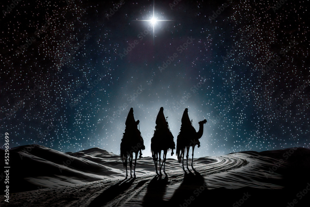Dreikönige Dreikönigsfest Epiphanias Bethlehem mit Maria und Josef und ...