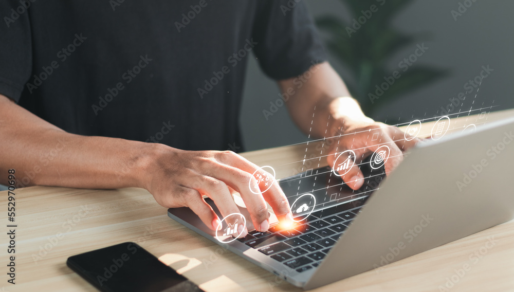 Computational concept. Big data analytics and business intelligence ...