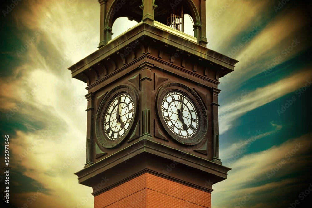 Colonial heritage clock tower in the Hose Number 8 Fire Station ...