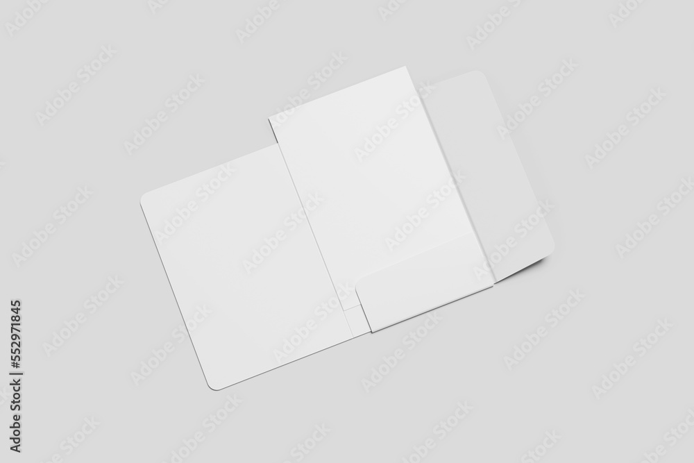 A4 Document Folder Mock-Up Stock Illustration | Adobe Stock