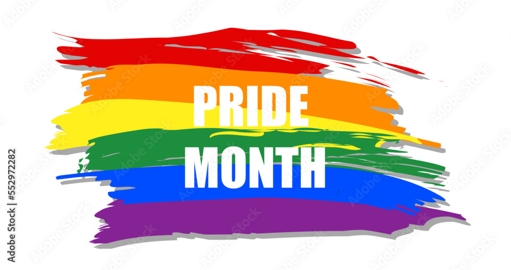 pride flag with pride month. Business Presentation Template use for ...