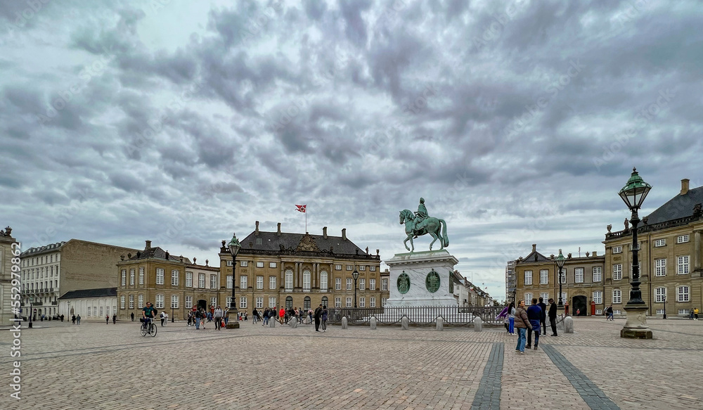 Amalienborg is a castle complex in Copenhagen and the main residence of ...