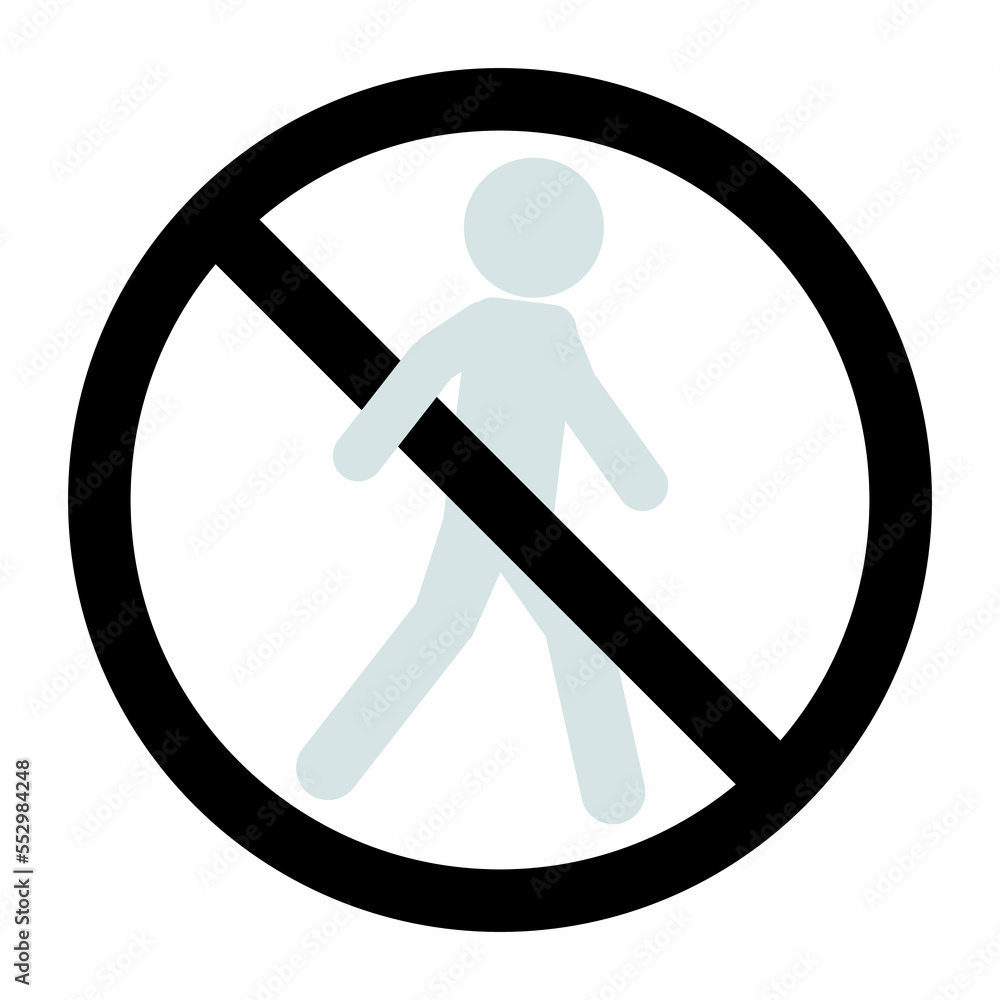Vetor de Simple transparent Background gery black Do not enter sign, no ...
