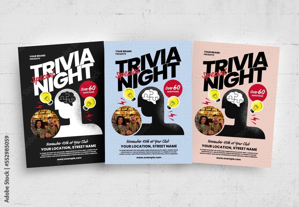 Trivia Night Poster Graphic Design