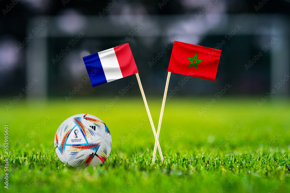 QATAR, DOHA, DECEMBER 2. 2022: France - Morocco. SEMI-finals football ...