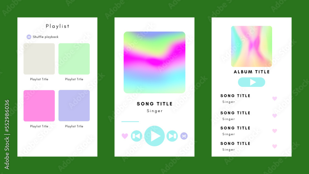 Display application charts for the most popular songs. Music playlist ...