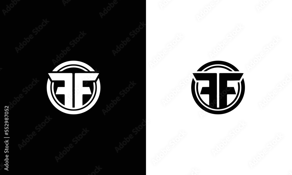 FF logo design vector illustration template Stock Vector | Adobe Stock