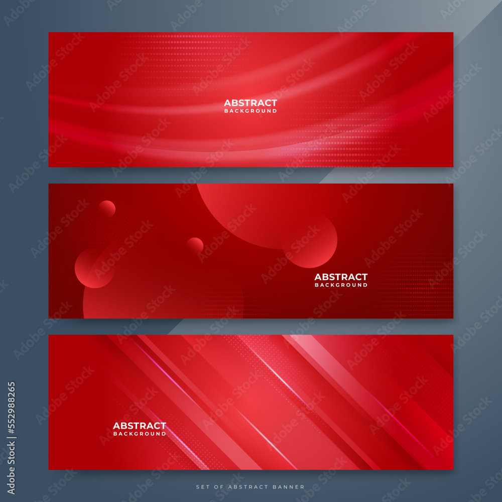 Abstract red banner Stock Vector | Adobe Stock