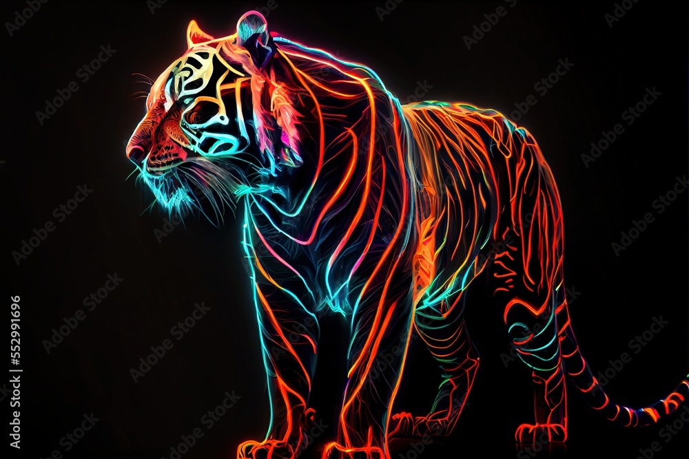 Neon White Bengal Tiger