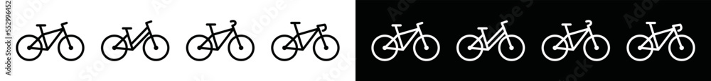 Bicycle icon set. Bike icon vector set. Simple line bike for apps and ...