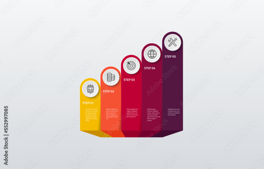 Vector modern infographic data design template. Vector illustration ...