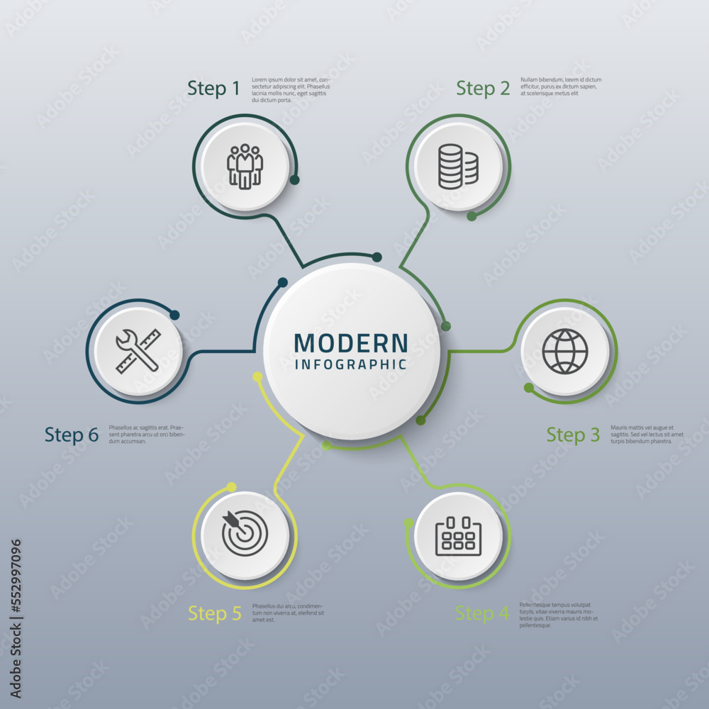 Vector modern infographic data design template. Vector illustration ...