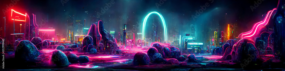 Metaverse background created with Generative Ai technology Stock ...