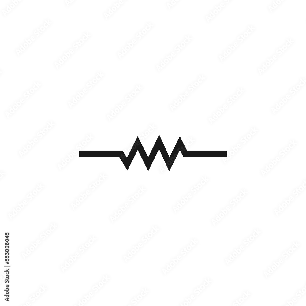 Resistor icon vector. Resistor symbol, resistor sign Stock Vector ...