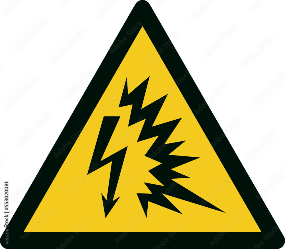 ISO 7010 W042 Warning; Arc flash Stock Vector | Adobe Stock