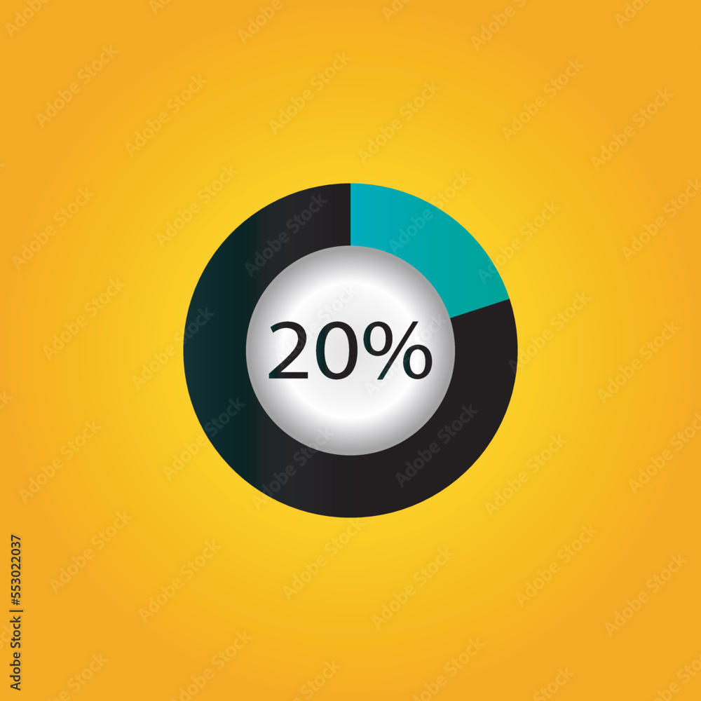 circle percentage diagrams showing % ready-to-use for web design, user ...