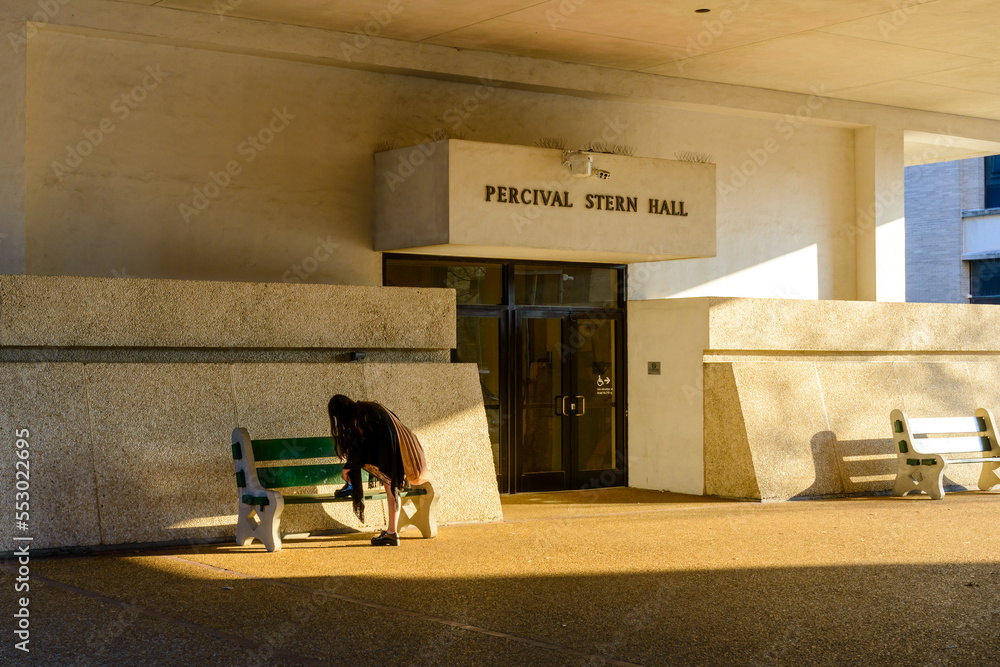 NEW ORLEANS, LA, USA - DECEMBER 9, 2022: Unidentifiable female student ...