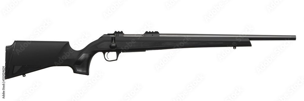 Rifle with plastic stock. Weapons for sports, hunting and self-defense ...