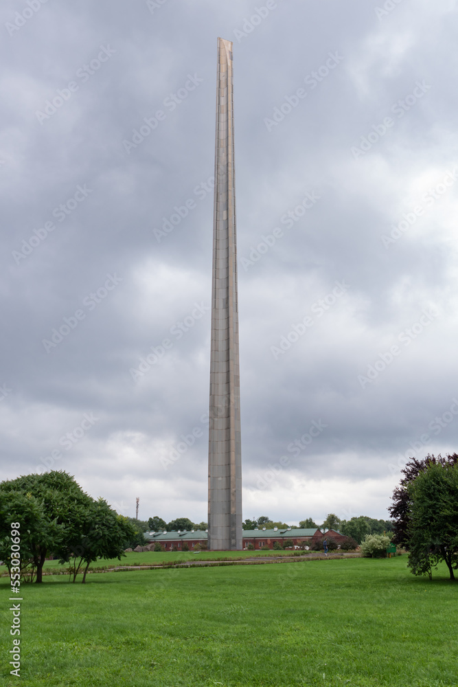 Bayonet - an obelisk in the form of a square bayonet of a rifle on the ...