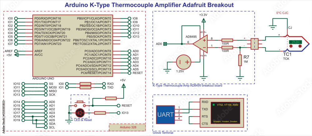 Vector schematic diagram of an electronic device on the arduino ...