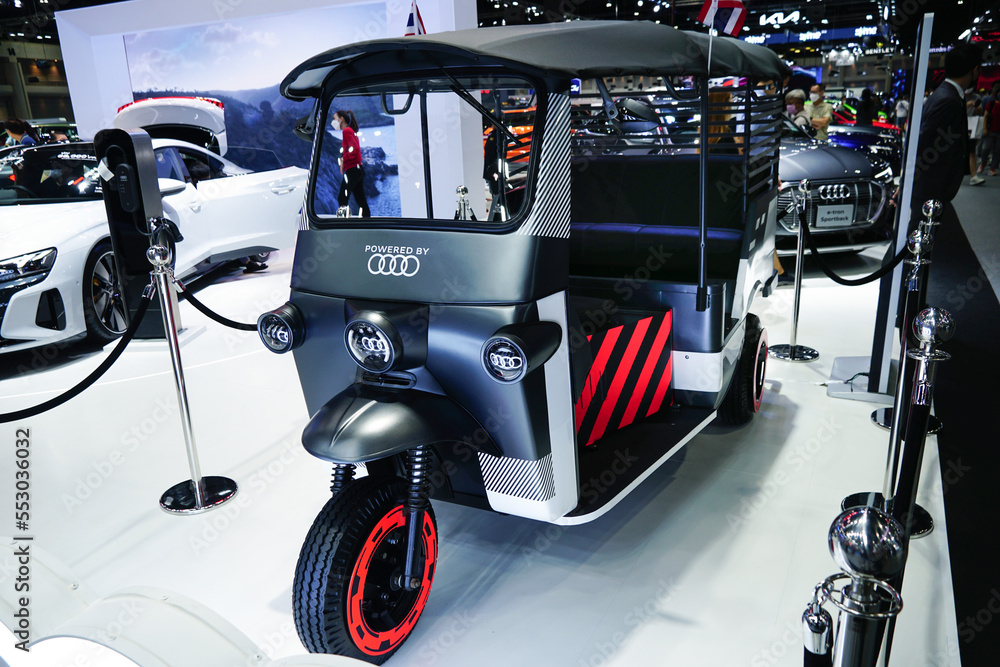 Bangkok, Thailand - 10 December 2022: tuk tuk by Audi at the Motor Expo 2022. Stock Photo ...