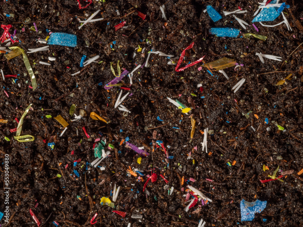 Microplastics in soil - soil contaminated with mineral microplastics ...