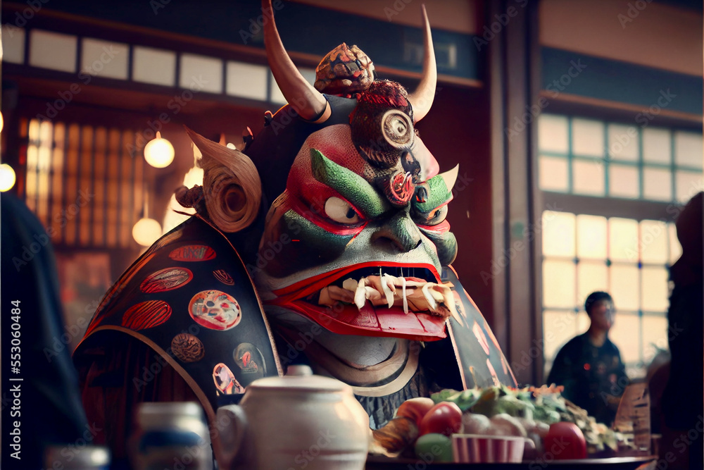 Generative AI abstract render of a Japanese mythical creature Stock ...