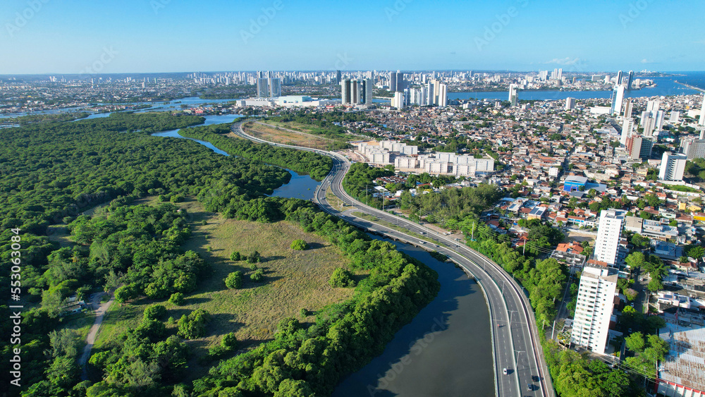 VIA MANGUE, RECIFE CAPITAL DE PERNAMBUCO FOTO AÉRIA MOSTRANDO A ...