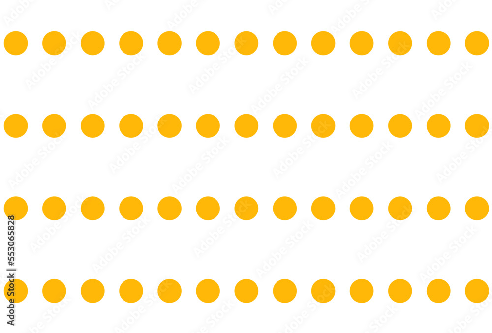 Orange dot pattern on white background. Straight dot pattern for ...