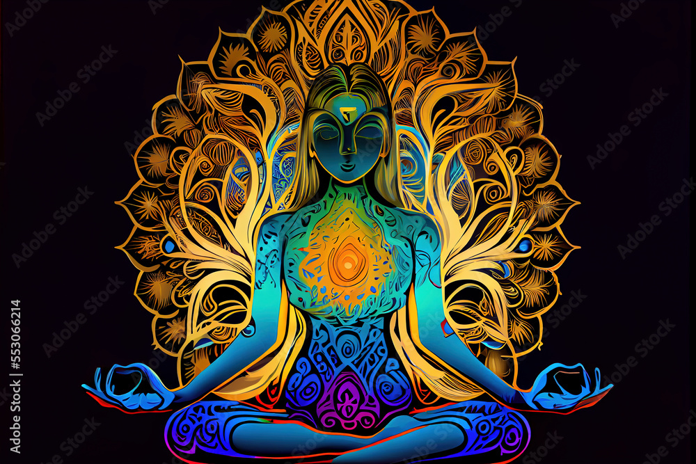 chakras colorful mandala for creative design for yoga Stock ...