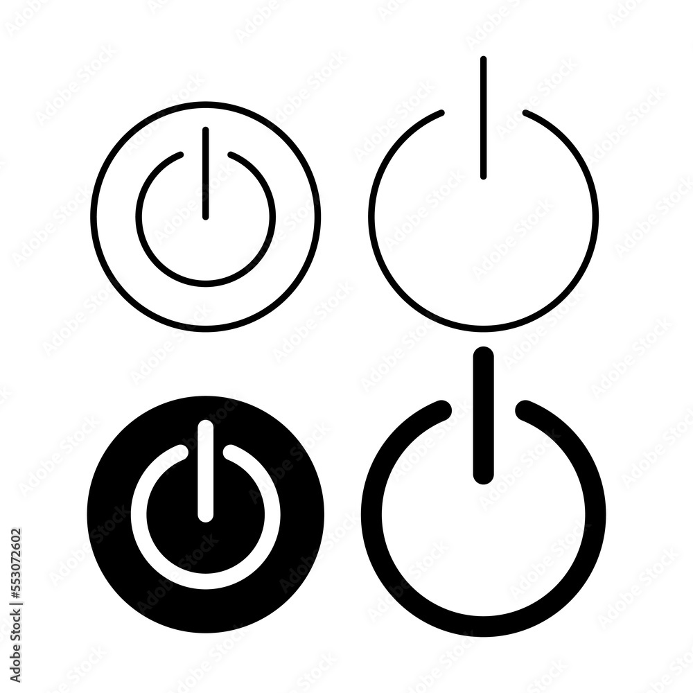 Power icon vector for web and mobile app. Power Switch sign and symbol ...