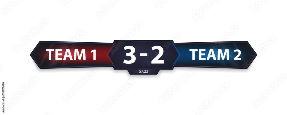 Vetor de Versus battle scoreboard, Futuristic design callout titles ...