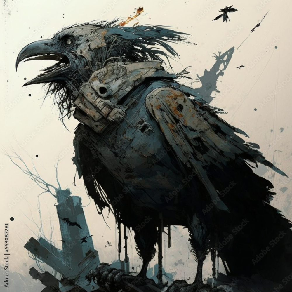 zombie crow Stock Illustration | Adobe Stock